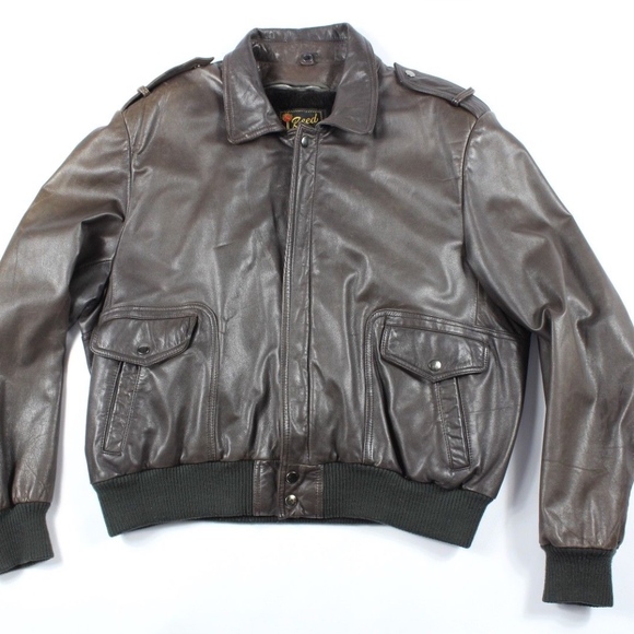 Reed Sportswear | Jackets & Coats | Vintage 8s Full Zip Leather Bomber Flight Jacket | Poshmark